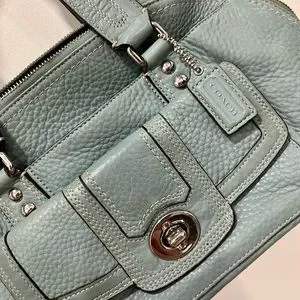 Coach | Bags | Coach Hamptons Euc F3963 Pebbled Leather Dome Satchel ...